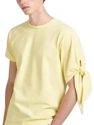 JW Anderson T-shirt With Knotted Sleeve - Yellow