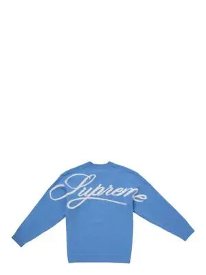 Supreme Angora Script Sweater - Light Blue