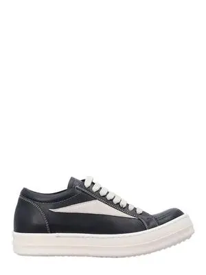 Rick Owens Low Cow Leather Sneakers - Black/milk
