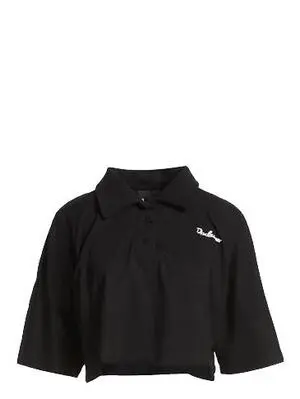 DISCLAIMER Cotton Jersey Polo Shirt - Black