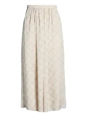 Emporio Armani Midi Flared Skirt - Beige