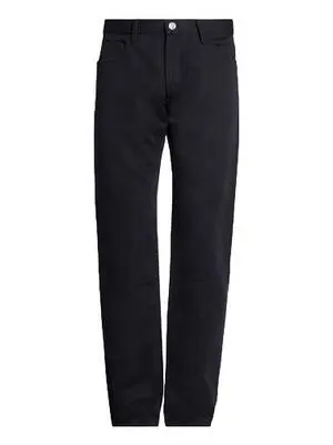 Giorgio Armani Straight Leg Cotton-linen Pants - Blue
