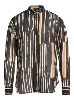 Emporio Armani Shirt Size Ramie - Black