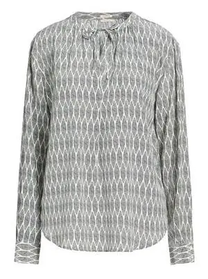 Massimo Alba Bohemian Crepe Blouse - Blue