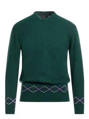 LIU •JO MAN Geometric-print Crewneck Sweater - Green