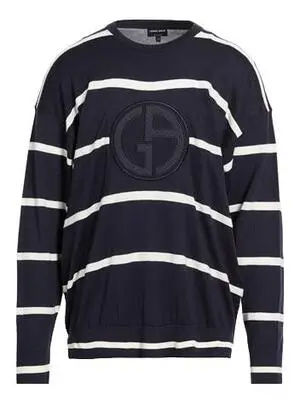 Giorgio Armani Sweater In Cotton And Cashmere - Blue