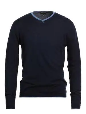 Giorgio Armani Sweater In Cashmere And Silk - Blue