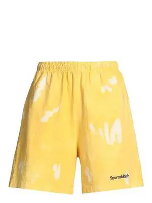 SPORTY & RICH Cotton Athletic Shorts - Yellow