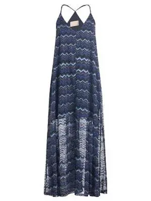 KAOS JEANS Midnight Knitted Metallic Midi Dress - Blue