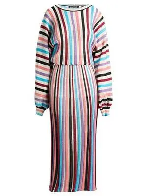 Moschino Maxi Striped Knit Dress - Blue