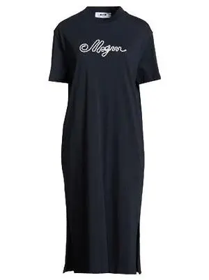 MSGM Cotton Midi T-shirt Dress - Blue
