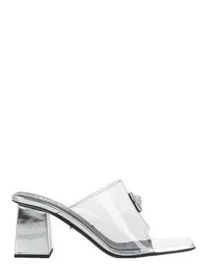 Versace Sandals In Pvc And Leather - Transparent
