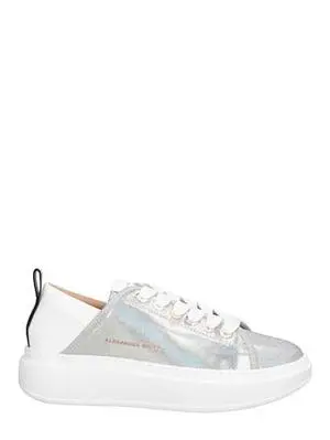 ALEXANDER SMITH Iridescent Glittered Low-top Sneakers - Silver