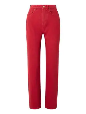 Tove Senna High-rise Straight-leg Organic Jeans - Red