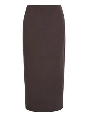 Good American Midi Pencil Skirt - Dark Brown