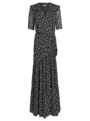VERONICA BEARD Floral-Print Silk Maxi Dress