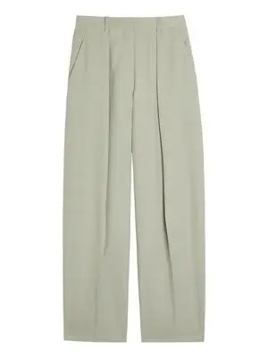 Victoria Beckham Wide-leg Woven Trousers - Sage