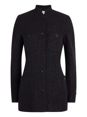 LIBEROWE Metallic Tweed Jacket - Navy