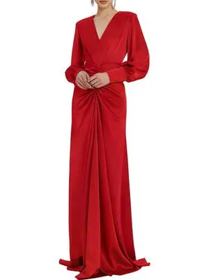 FRAMBOISE Vianna V-Neck Maxi Dress