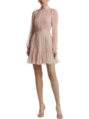 FRAMBOISE Alena Ruffled Mini Dress - Pink