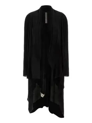 Rick Owens Asymmetric Hem Cardigan - Black