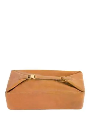 Hermès 1990s Poche Cloche Leather Clutch - Brown
