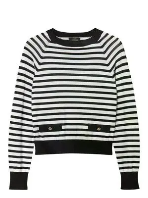 TWINSET Striped Crew-neck Sweater - White