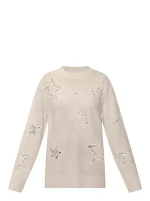 LoveShackFancy Star-lace Sweater - Neutrals