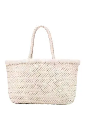 Dragon Diffusion Mini Flat Gora Interwoven Tote Bag - Neutrals
