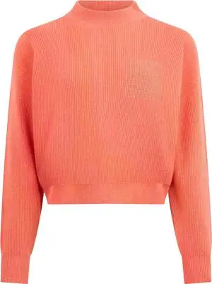 Peserico Cropped Mock-neck Sweater - Orange