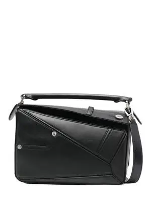 Loewe Puzzle Leather Tote Bag - Black