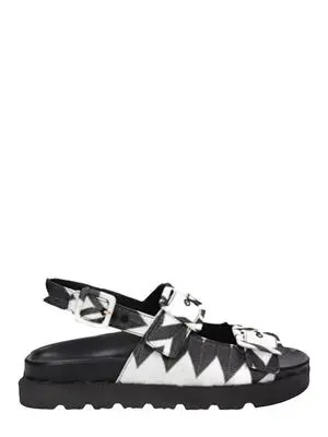 Missoni Zigzag Buckle Sandals - Black