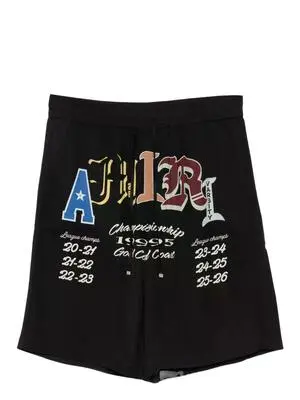Amiri Graphic Drawstring Shorts - Black