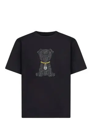 Fendi Jacquard Patch T-shirt - Black