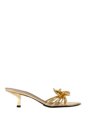 GIUSEPPE ZANOTTI Orchid Crystal Mule 50 Sandals - Gold