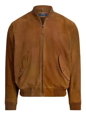 Polo Ralph Lauren Zipped Suede Jacket - Brown