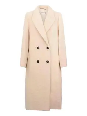 Peserico Double-breasted Coat - Neutrals