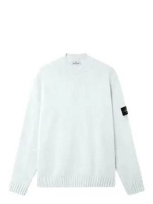 Stone Island Compass-motif Cotton Sweater - Blue