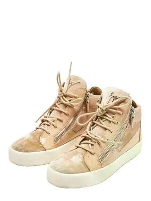 GIUSEPPE ZANOTTI Frankie Leather High-top Sneakers - Neutrals