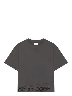 COURREGES Logo T-shirt - Grey