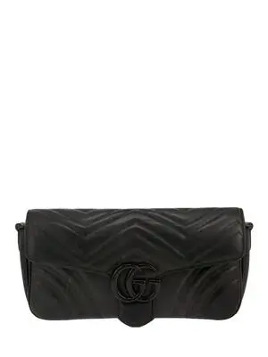 Gucci Quilted-leather Shoulder Bag - Black