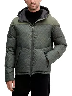 COLMAR Hooded Patterned Jacket - Green