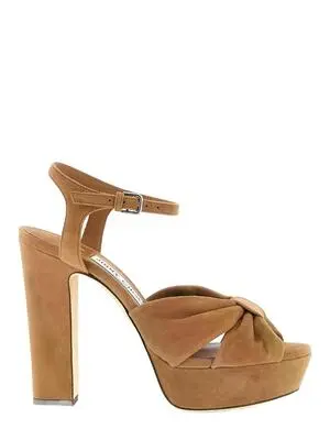 JIMMY CHOO Heloise Suede Sandals - Brown