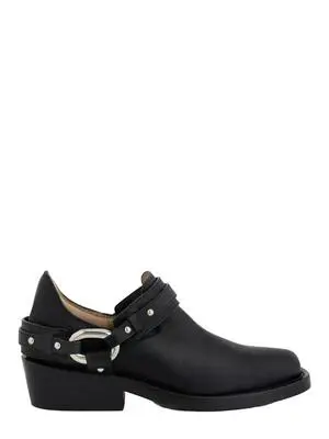 Rabanne Xl Link Biker Ankle Boots - Black