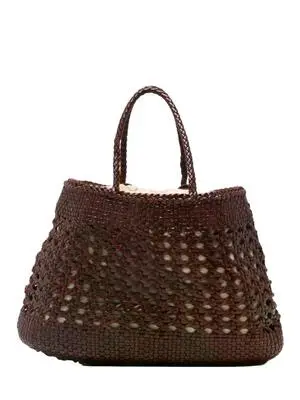Dragon Diffusion Santa Cano Interwoven Tote Bag - Brown