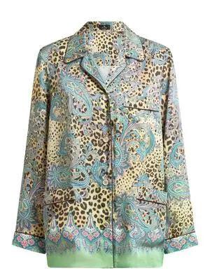 Etro Paisley Animal-print Twill Shirt - Blue