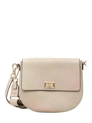 Geox Flavie Textured Flap Shoulder Bag - Neutrals