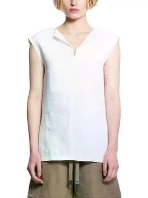 Max Mara Sleeveless V-neck Blouse - White