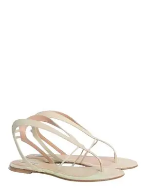 Alberta Ferretti Thong Strap Sandals - Neutrals