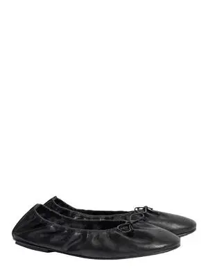 Alberta Ferretti Bow-detail Ballet Flats - Black